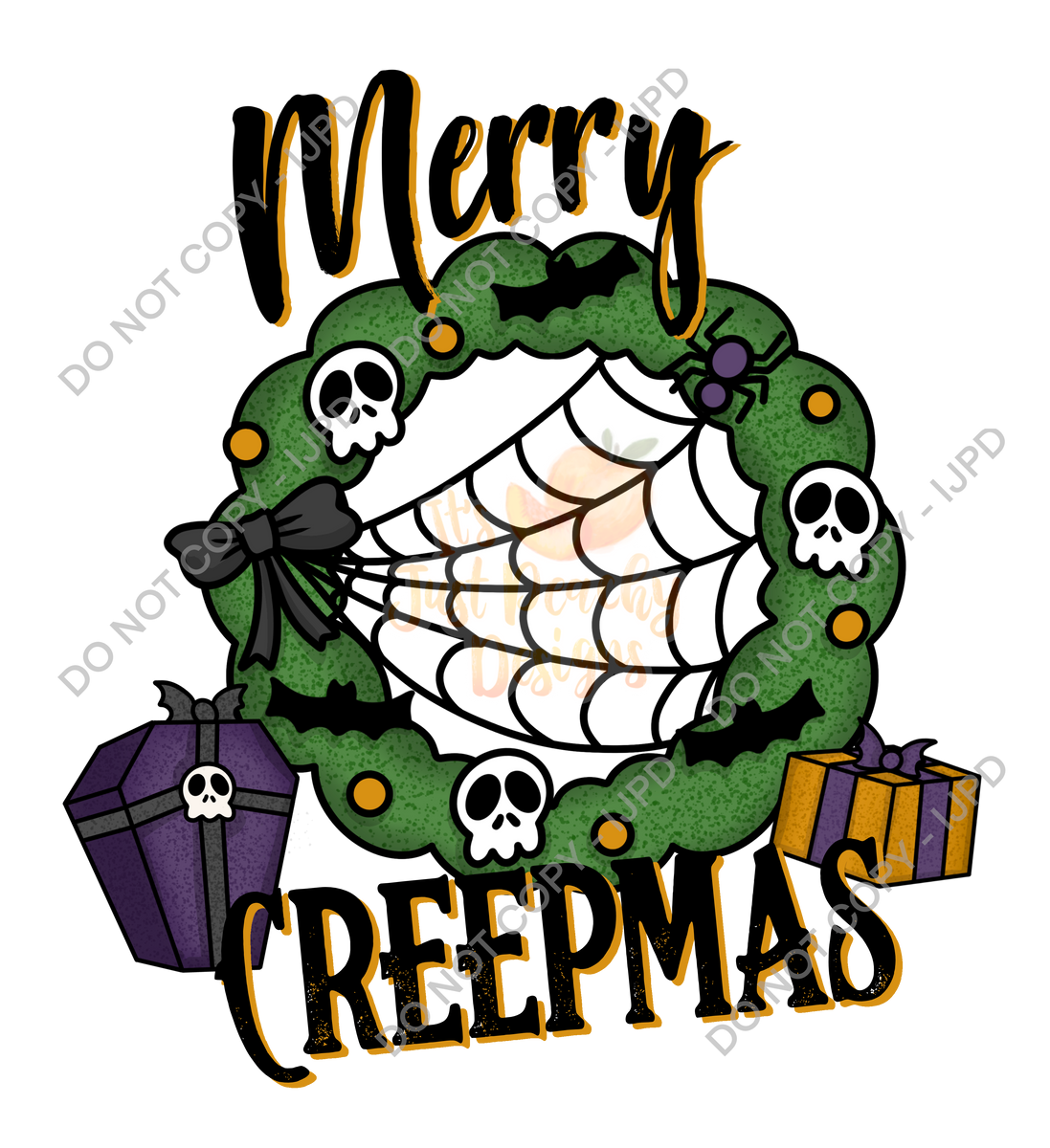 Merry Creepmas PNG- Spooky Christmas – It’s Just Peachy Designs